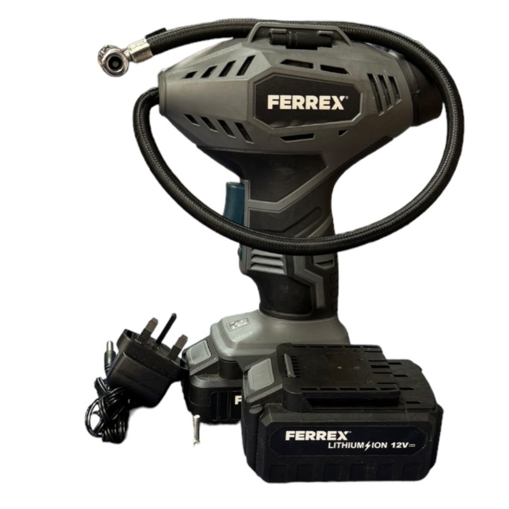 Pre-owned Ferrex Aldi Automatic 12 v Cordless Mini Air Compressor LCD ...